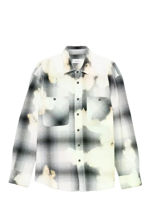 AMISH Plaid-check Shirt - Grey