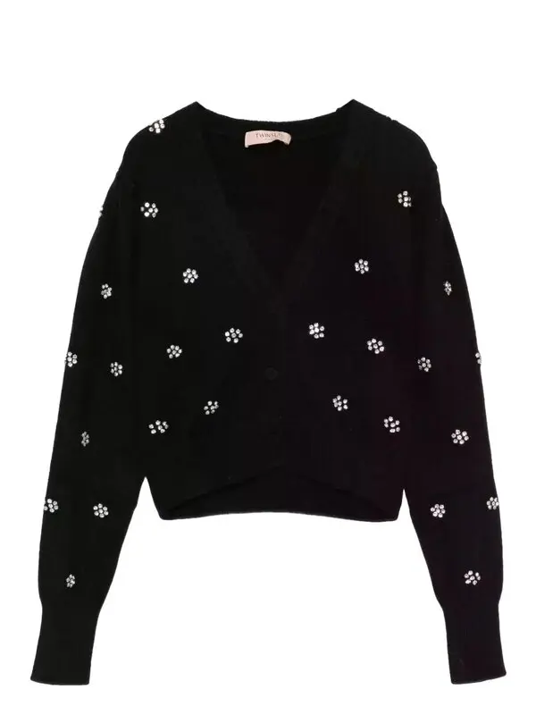 TWINSET Floral-pattern Cardigan - Black