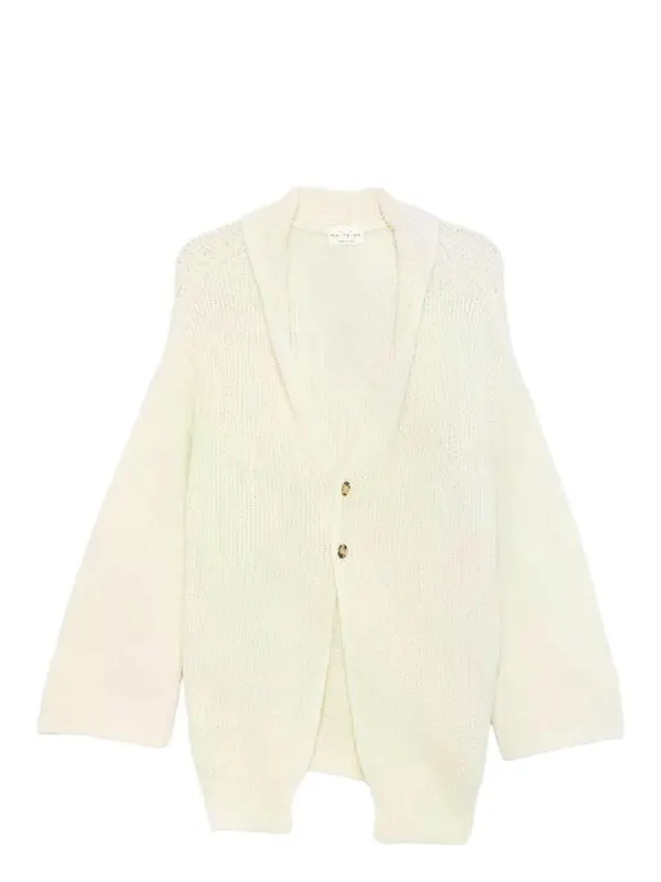 MA'RY'YA Shawl Collar Cardigan - White