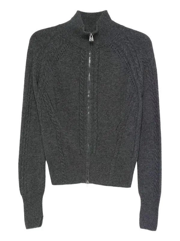 Ermanno Scervino Cable-knit Zip Cardigan - 84005 Grey