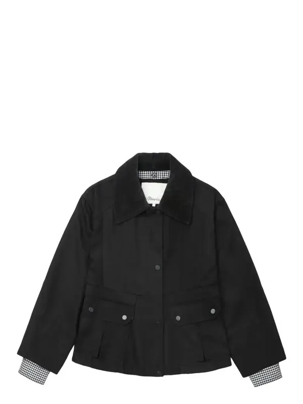 3.1 Phillip Lim Pocket Check Trim Jacket - Black