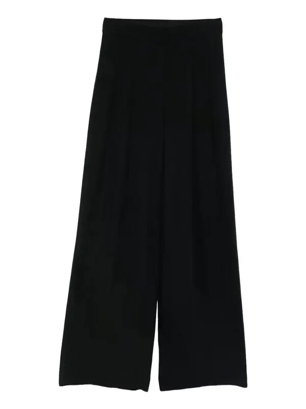 Alberta Ferretti Pleated Wide Leg Trousers - Black