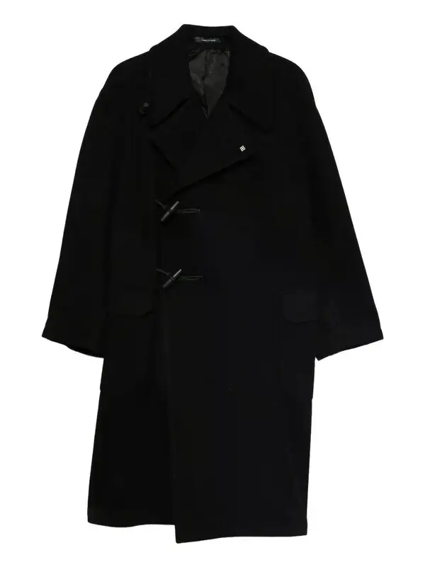 Tagliatore Toggle-fastening Wool Coat - Black