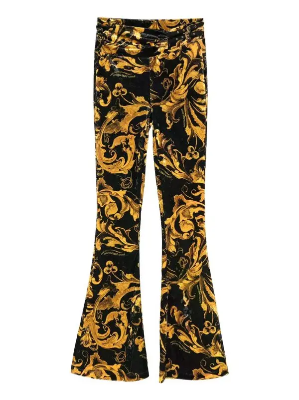 Versace Barocco Print Trousers - Black