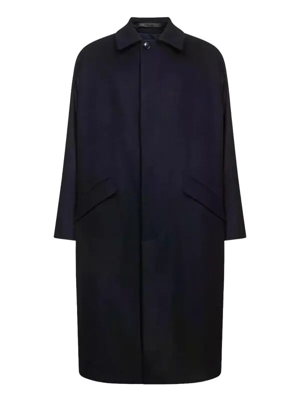 Giorgio Armani Single-breasted Cashmere Coat - Blue