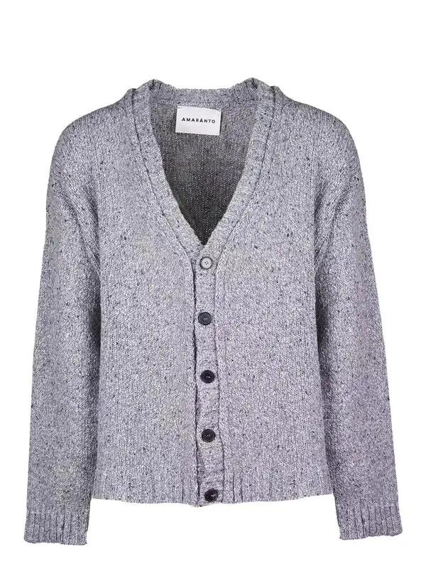 AMARANTO V-neck Cardigan - Grey