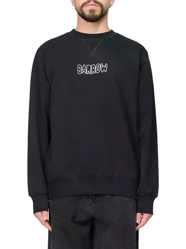BARROW Graphic-print Crewneck Sweatshirt - Black
