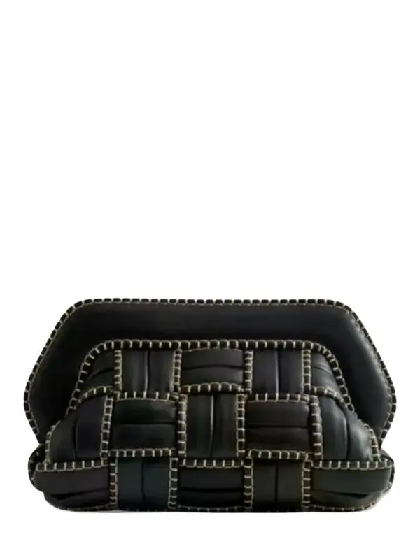 THEMOIRE Stitched Clutch Bag - Black