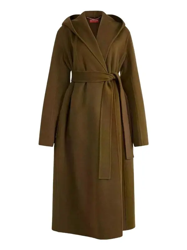 Altuzarra Hooded Belted Coat - Green
