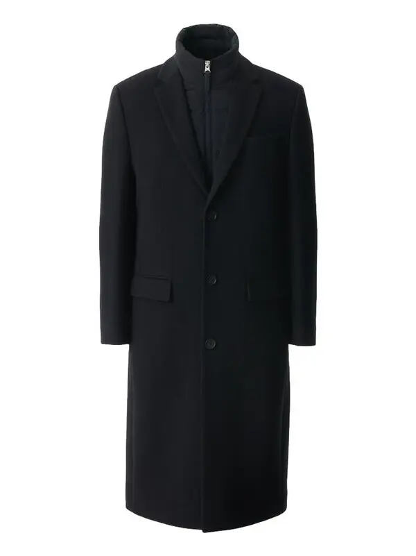 Mackage Skai-lg 2-in-1 Wool Coat With Removable Down Liner - Black