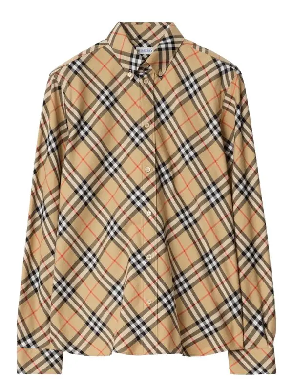 Burberry Check Print Shirt Roan - Beige