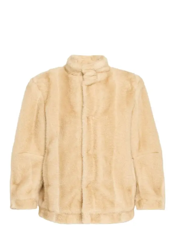 MAISON MARGIELA Faux Fur Straight Jacket - Sandy/beige