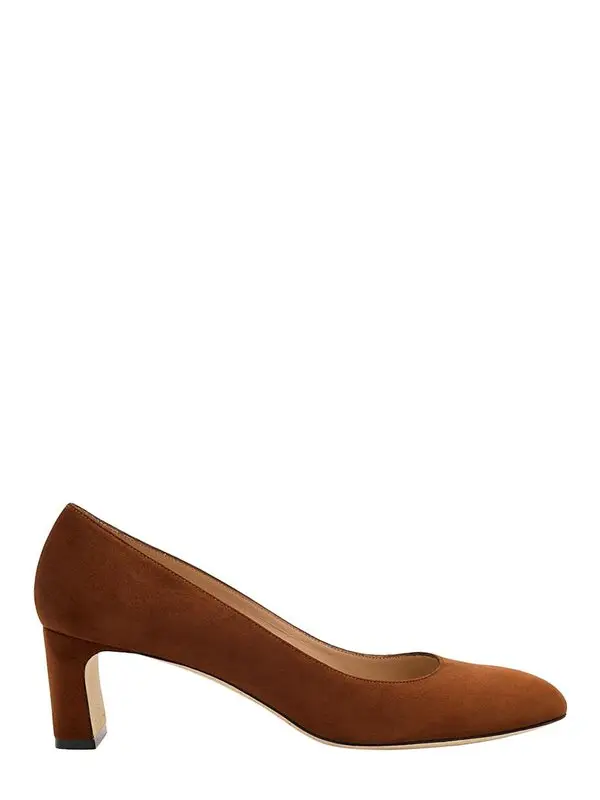 STUART WEITZMAN Babette Suede Pumps - Deep Coffee