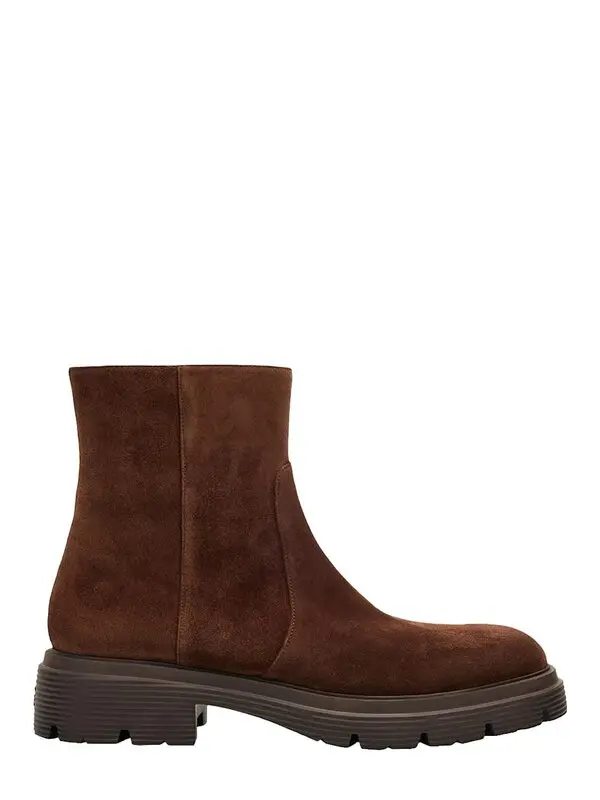 STUART WEITZMAN Hudson Lite Suede Ankle Boots - Brown