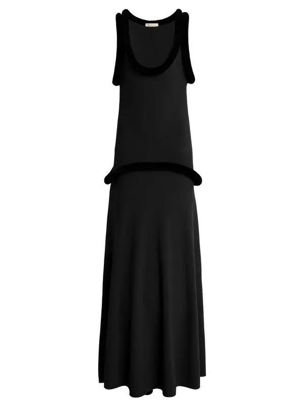 DIOTIMA Basseterre Sculpted Jersey Maxi Dress - Black