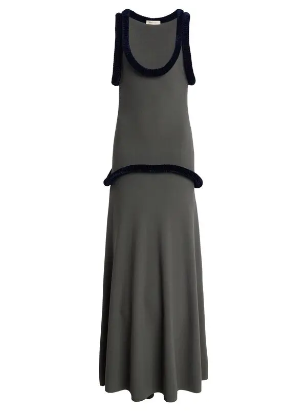 DIOTIMA Basseterre Sculpted Jersey Maxi Dress - Grey