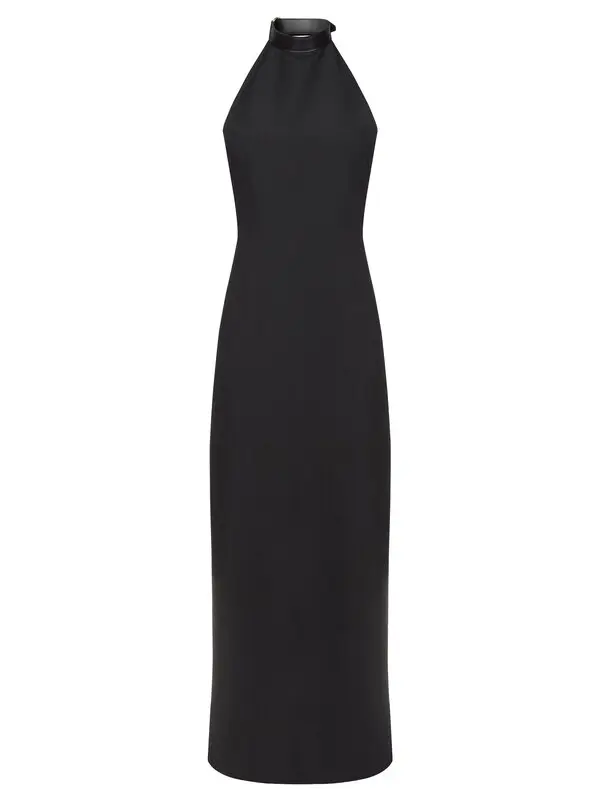 FFORME Silke Halterneck Apron Dress - Black