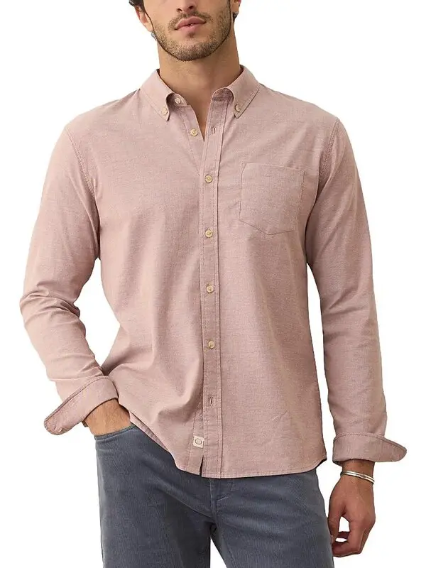 Marine Layer California Button Down Oxford Shirt - Burnt Hena