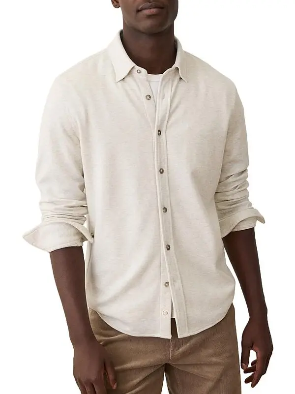 Marine Layer Pacifica Stretch Shirt - Oatmeal Heather