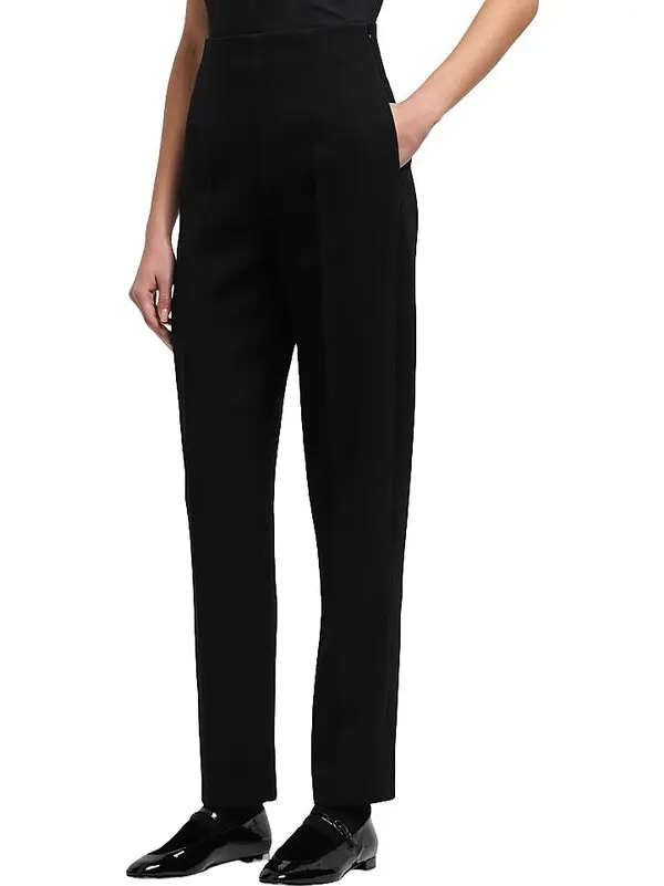 Emporio Armani Crepe Slim Pants - Solid Black