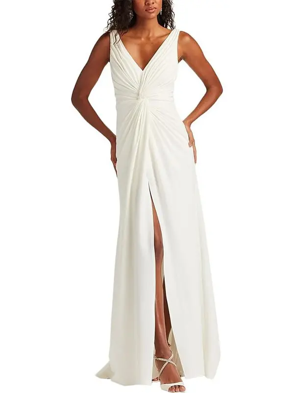 Tadashi Shoji Jessey Twist-front Gown - Ivory