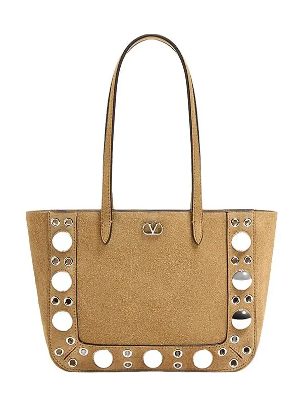 Valentino Garavani Nellcote Mini Shopping Tote Bag - Havana Beige