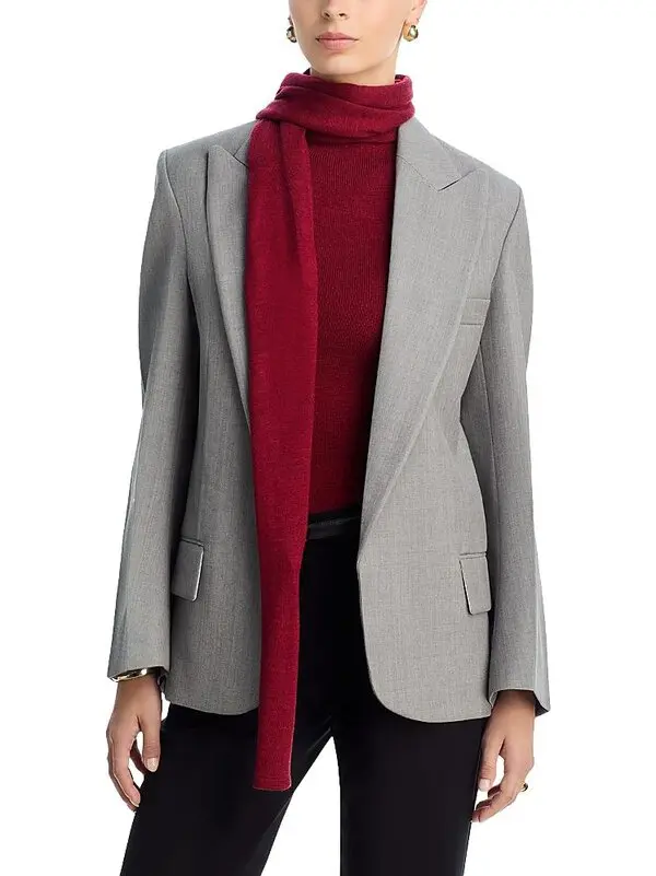 Victoria Beckham Sculptural Sleeve Blazer - Light Grey Melange
