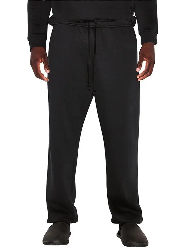 SKIMS Fleece Straight Leg Sweatpants - Washd Onyx