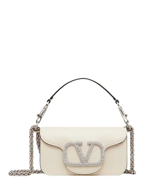 Valentino Garavani Loco Small Jewel Vlogo Convertible Shoulder Bag - Light Ivory