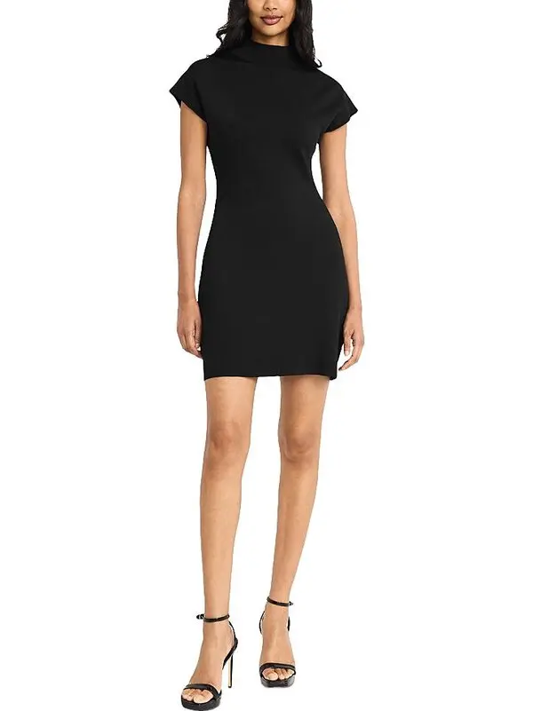 Maggy London High Neck Mini Dress - Black