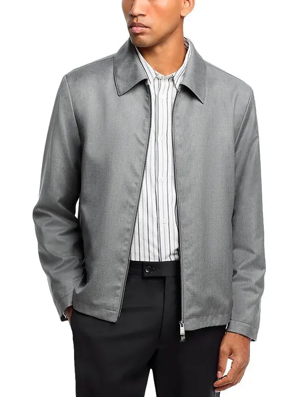 BOSS Hanry Wing Slim Fit Jacket - Medium Grey
