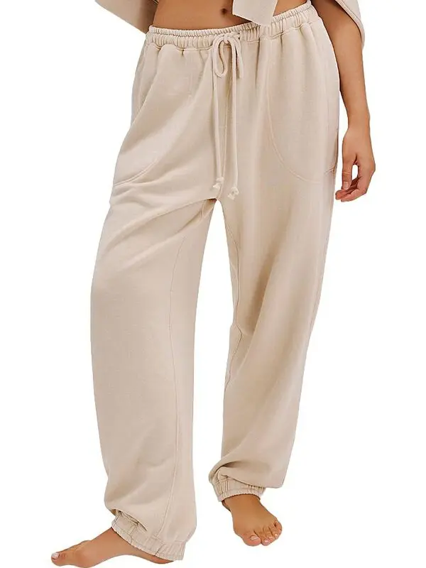 Free People Slow It Down Jogger Pants - Morning Oat