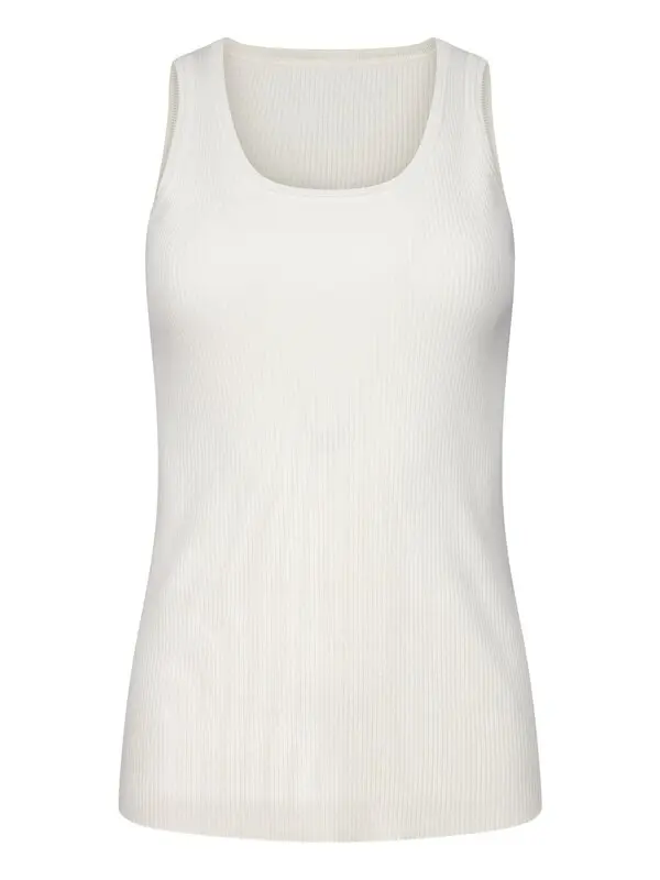FFORME Camilla Ribbed Cotton Tank Top - White