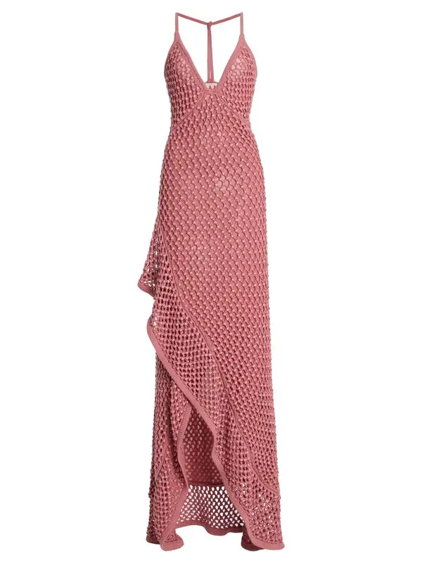DIOTIMA Riki Cotton-blend Crochet Maxi Dress - Pink