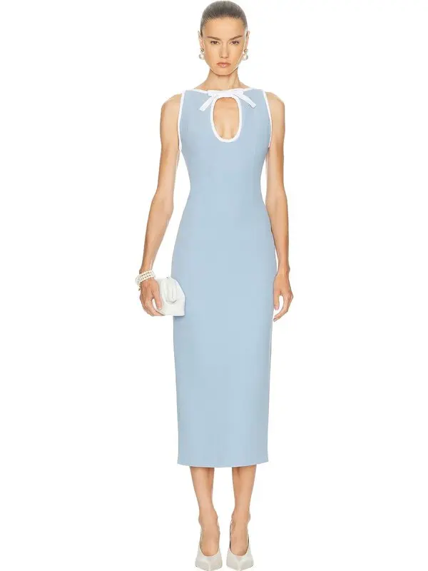 ROWEN ROSE Sleeveless Long Dress - Blue & White