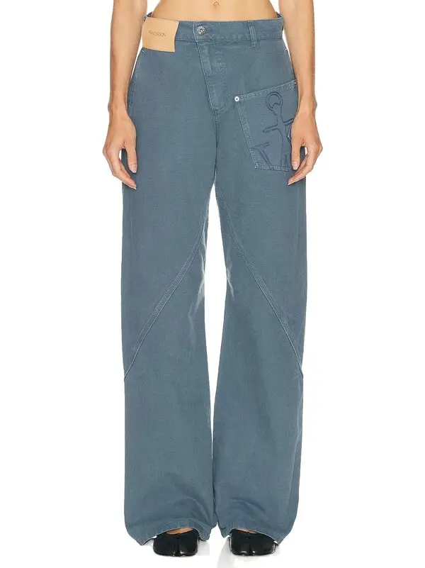 JW Anderson Twisted Workwear Trousers - Steel Blue