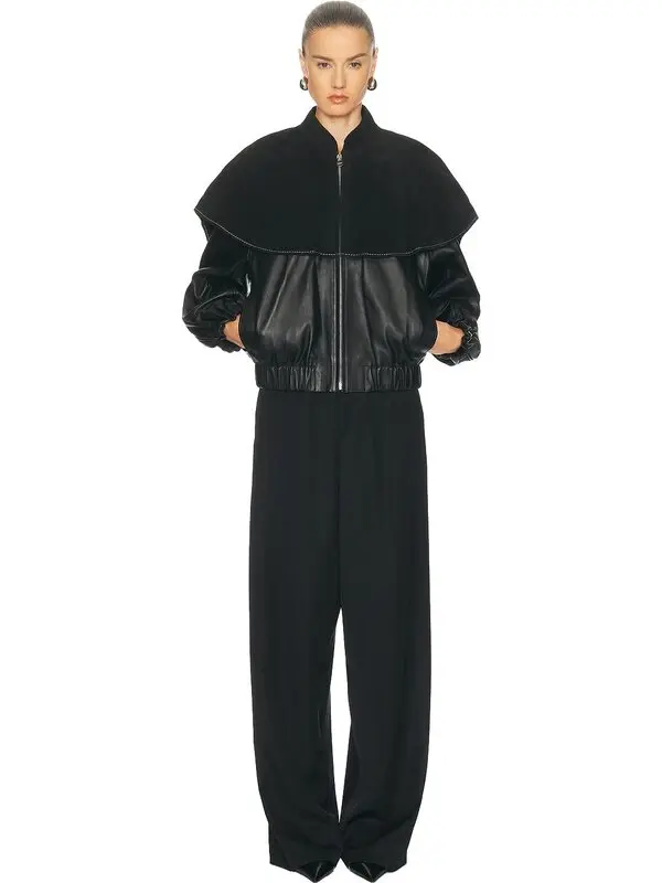 JW Anderson Oversized Collar Bomber Jacket - Black