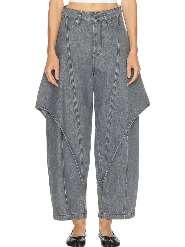 JW Anderson Cropped Sculptural Leg - Light Grey