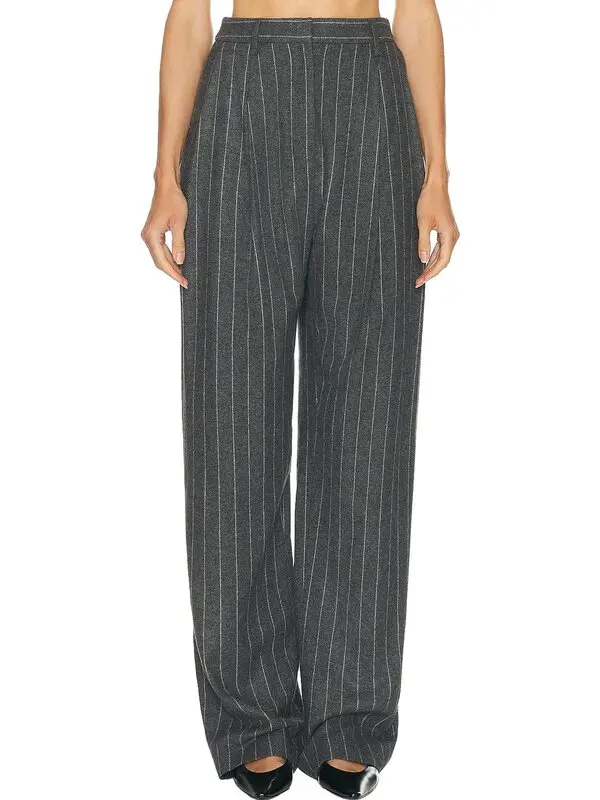 Carolina Herrera Pleated Pant - Charcoal Grey