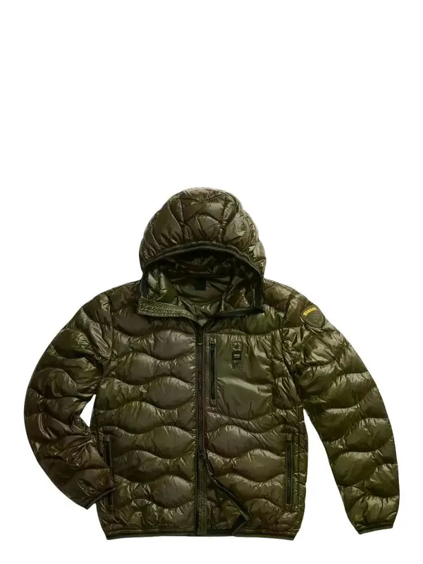 BLAUER. Quilted Hooded Jacket - Green