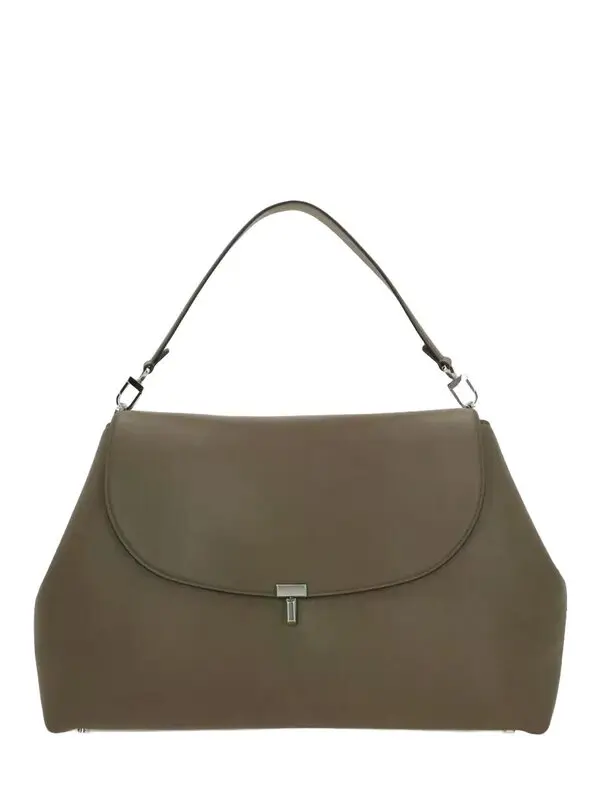 TOTEME Flap Leather Shoulder Bag - Green