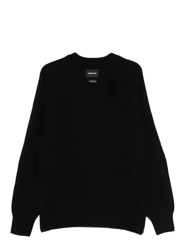 Howlin' Wool V-neck Sweater - Black