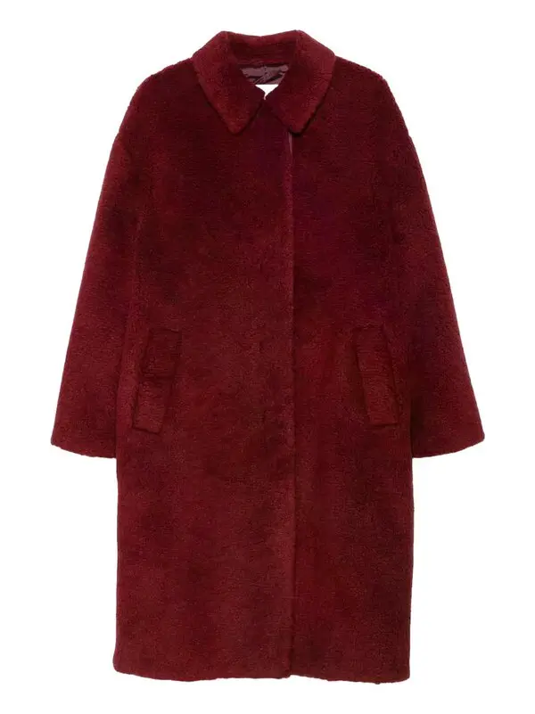 MANUEL RITZ Teddy Overcoat - Red