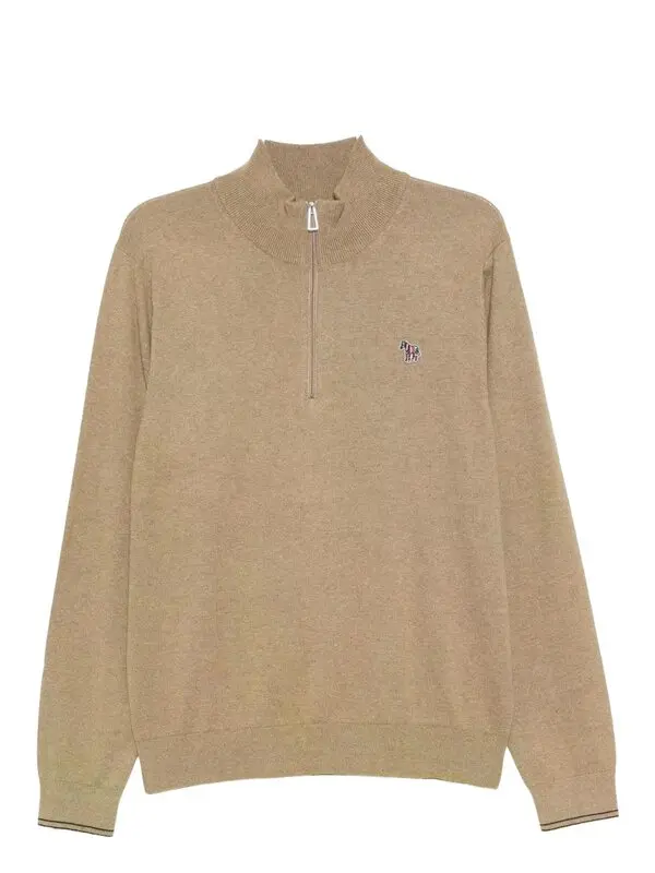 Paul Smith Half-zip Jumper - Brown