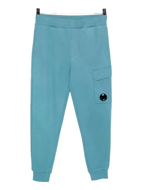 C.P. COMPANY Logo-plaque Cotton Track Pants - Blue