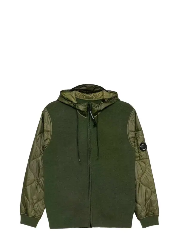 C.P. COMPANY Panelled Hooded Jacket - Green