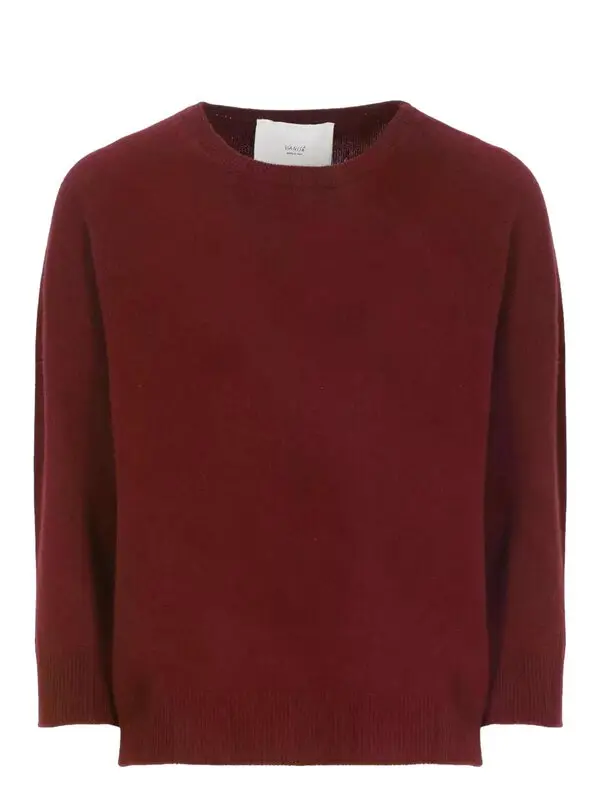 VANISÈ Ribbed-trim Crew-neck Sweater - Red