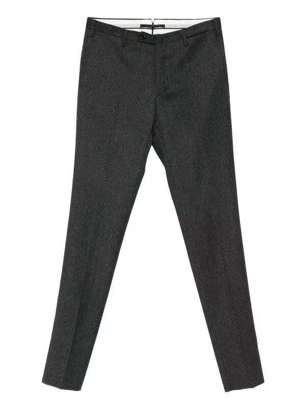 Incotex Herringbone Trousers - Black
