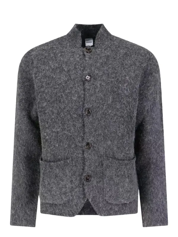 Aspesi Button-up Patch-pocket Cardigan - Grey