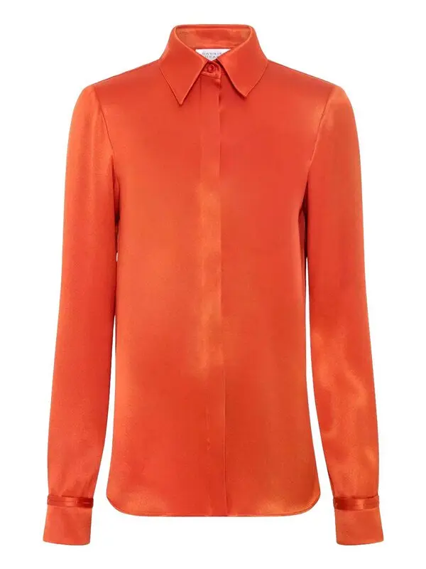Gabriela Hearst Cruz Silk Shirt - Orange